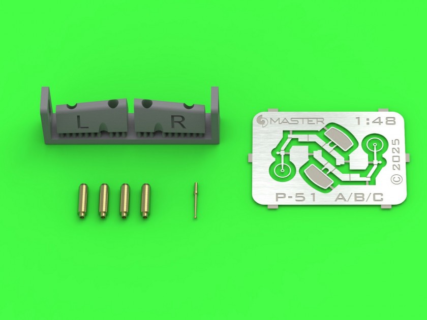 AM-48-185: P-51B Mustang - armament & gunsight detail set (for Eduard ...
